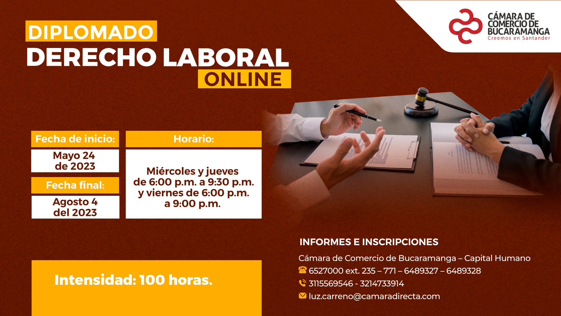 Cámara de Comercio de Bucaramanga - [ Formacion - DIPLOMADO DERECHO ...